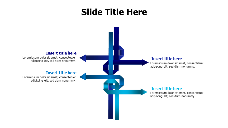 4 points keychain arrows Inforgraphics & Slides