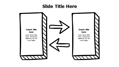 2 points doodle blocks with arrows infographic-5613 Infographics ...