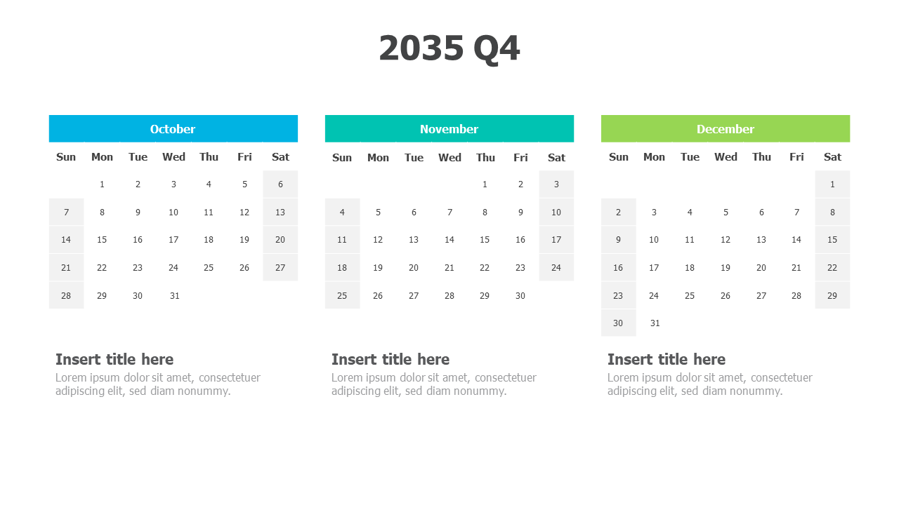 2035 Q4 Calendar-6868 PowerPoint Template