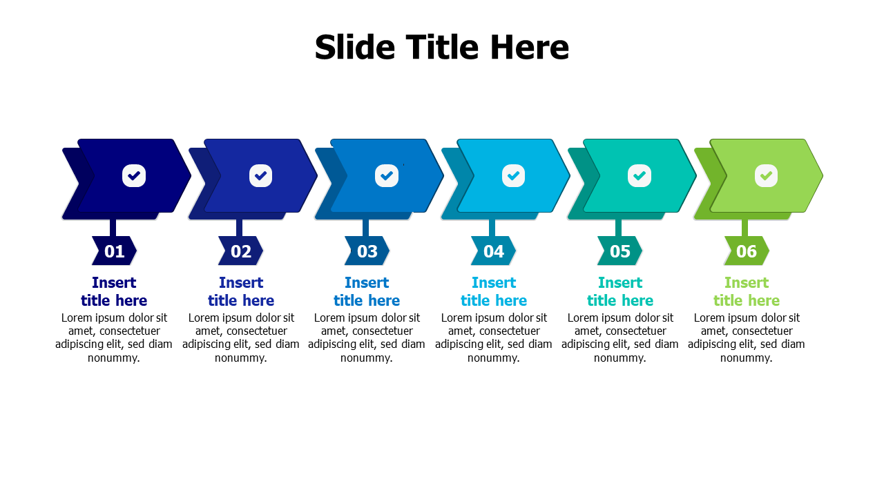 6 continuous flat arrows with icons infographic-4502 Infographics ...