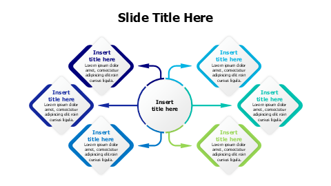 6 points branching arrows infographic-8821 Infographics & Slides | PowerPoint & Google Slides ...
