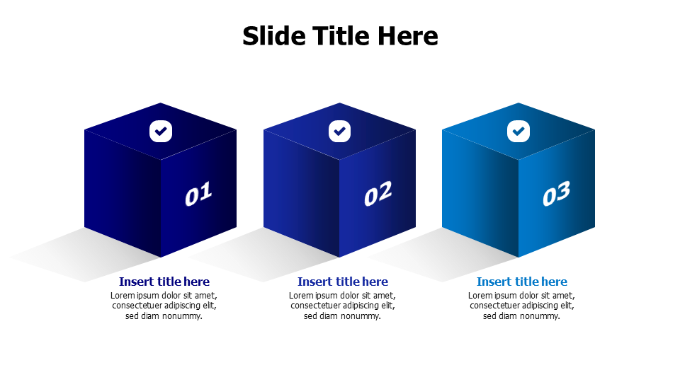 4 intersecting 3D chain Inforgraphics & Slides