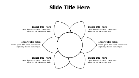 6 points from outline cloud infographic Inforgraphics & Slides