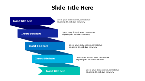 5 colored 3D stripes infographic with icons Inforgraphics & Slides