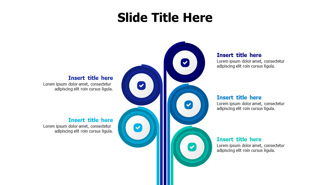 5 points different keys infographic Inforgraphics & Slides