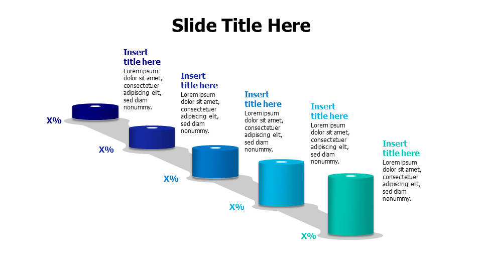 5 points 3D cylinder on a road infographic-4679 PowerPoint & Google ...