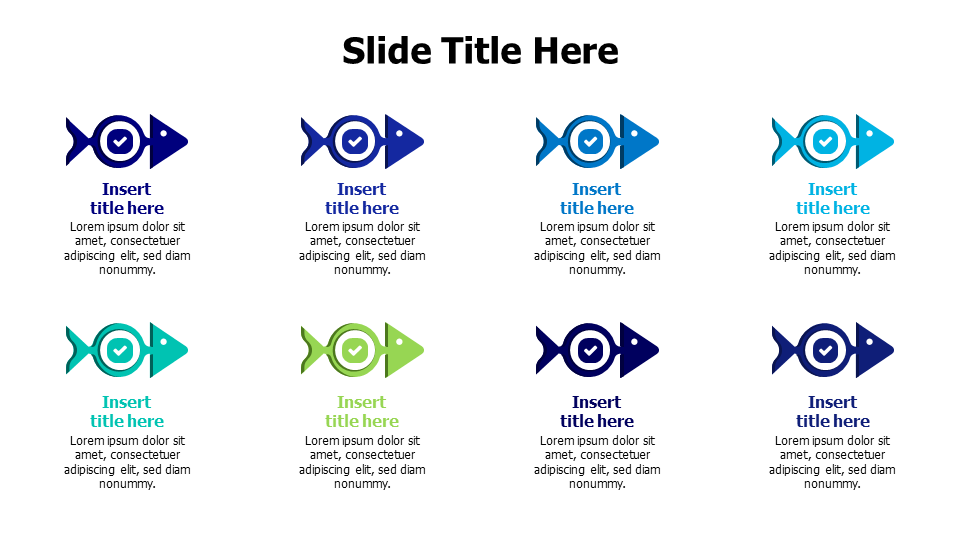 8 points colored fish with icons infographic-4912 PowerPoint Template