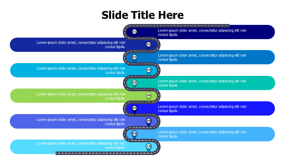 4 steps roadmap infographic Inforgraphics & Slides