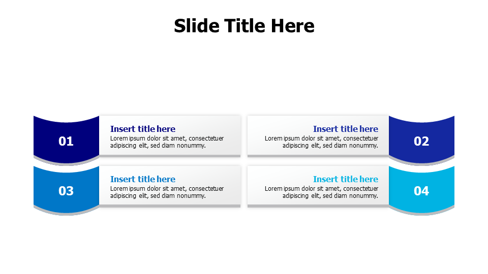 4 points colored shapes with white stripes infographic-5345 PowerPoint ...