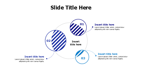 3 points minimal shared areas infographic Inforgraphics & Slides