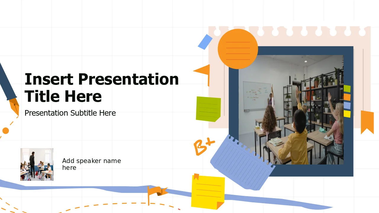 Educational Sticker Note Title Slide | PPT Design