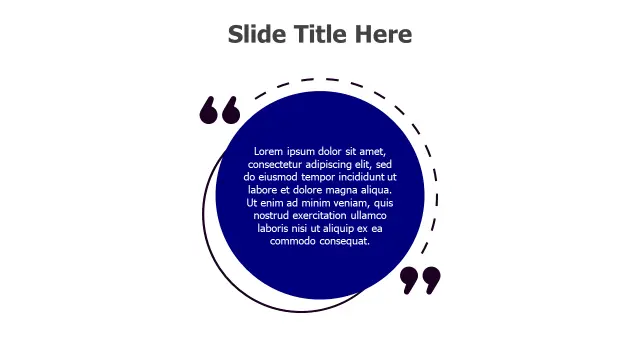 Circular Quote Frame with Quotation Marks | PPT Design